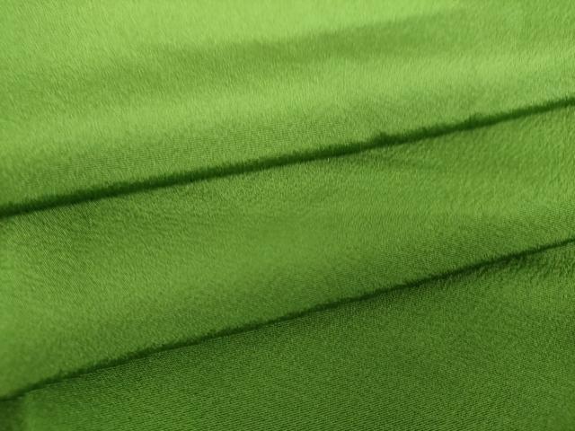 平和屋着物●上質な色無地　苔色　正絹　逸品　未使用　DAAV6487ps