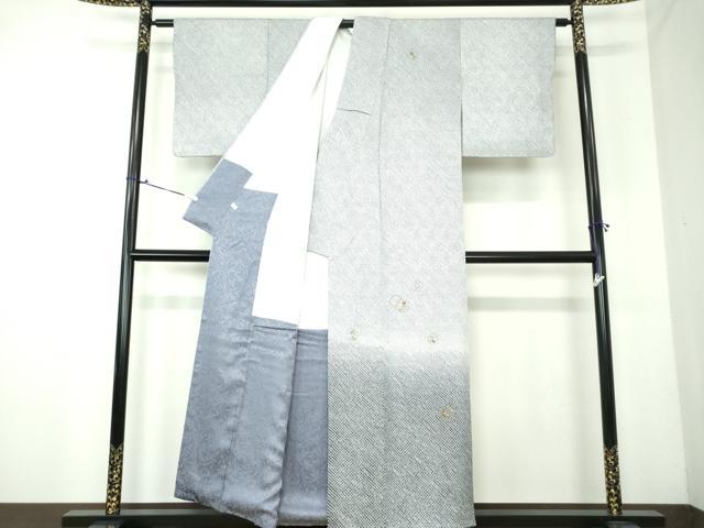 平和屋着物○訪問着 紬地 間道 正絹 逸品 DAAV8730tw