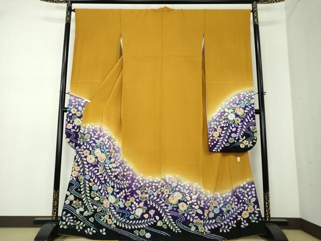 平和屋着物●豪華振袖　作家物　絞り　辻が花　暈し染め　正絹　逸品　DAAV6513ps