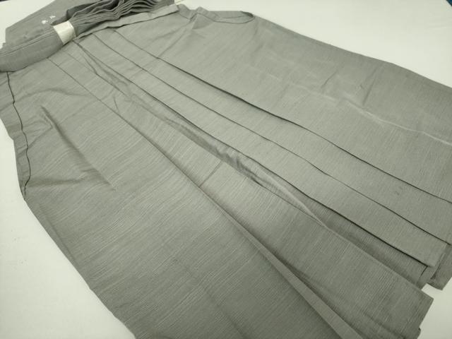 平和屋着物●男性　馬乗袴　紬地　灰色　正絹　逸品　DAAV6539ps