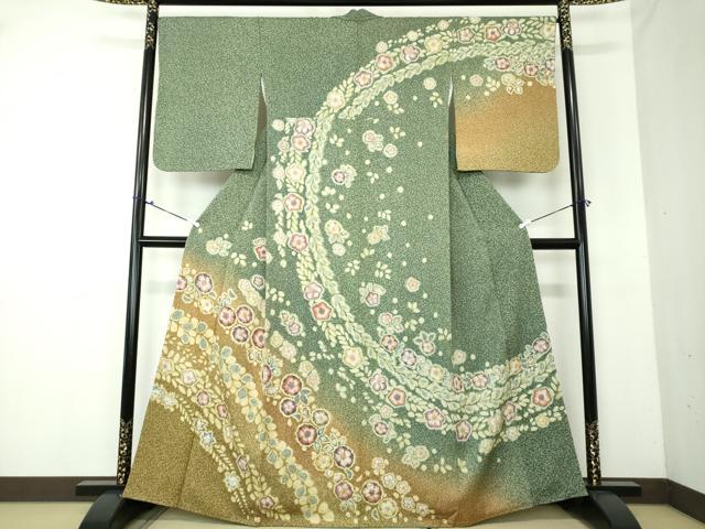 平和屋着物●訪問着　絞り　辻が花　暈し染め　正絹　逸品　DAAV6555ps