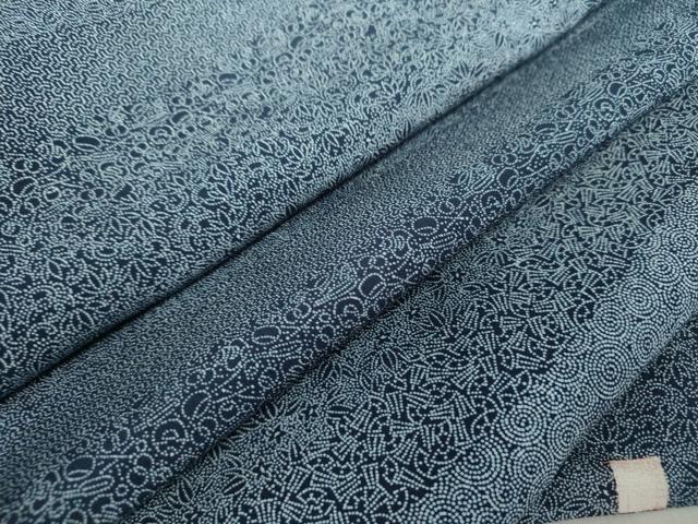 平和屋着物●江戸小紋　作家物　百柄　横段吉祥文　正絹　逸品　未使用　DAAV6582ps