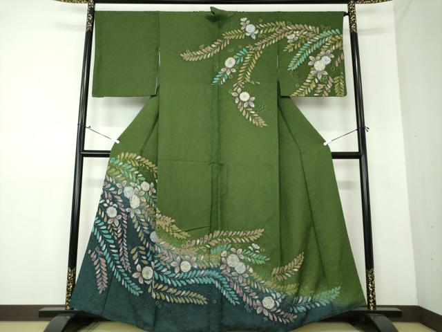 平和屋着物●訪問着　絞り　辻が花　暈し染め　正絹　逸品　DAAV6589ps