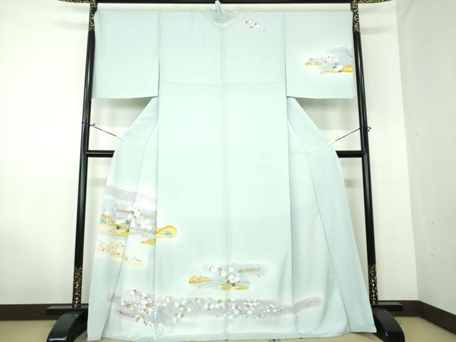 平和屋着物●訪問着　立波花文　暈し染め　金彩　正絹　逸品　未使用　DAAV6655ps