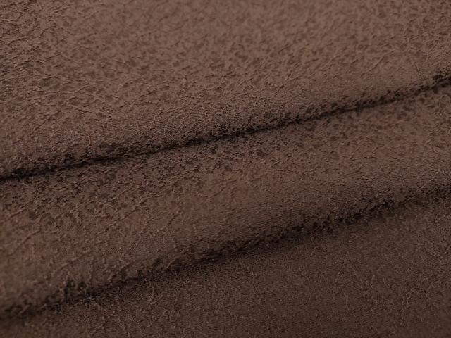 平和屋着物●上質な色無地　霞地紋　濃黒鳶色　正絹　逸品　DAAV6662ps