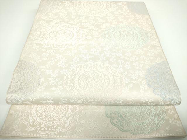 平和屋着物●六通柄　本袋帯　唐織　唐花鳥華文　正絹　逸品　未使用　DAAV6802ps