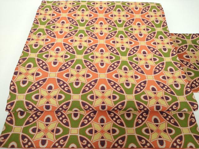 平和屋着物●九寸名古屋帯　七宝花文　正絹　逸品　DAAV6835ps