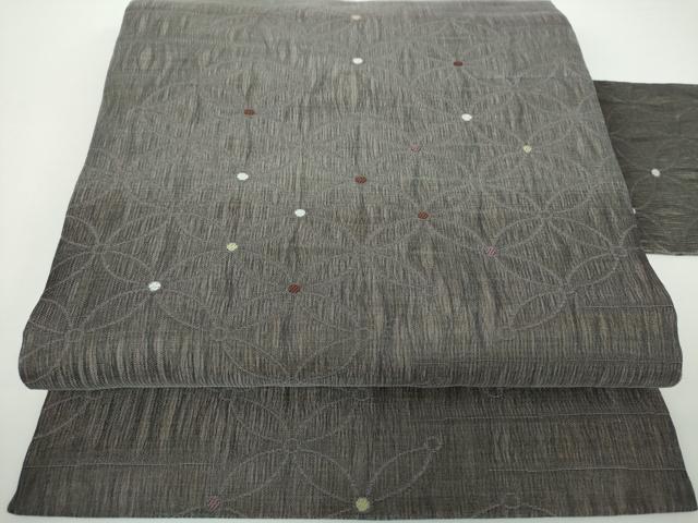 平和屋着物●九寸名古屋帯　七宝繋ぎ　正絹　逸品　DAAV6839ps