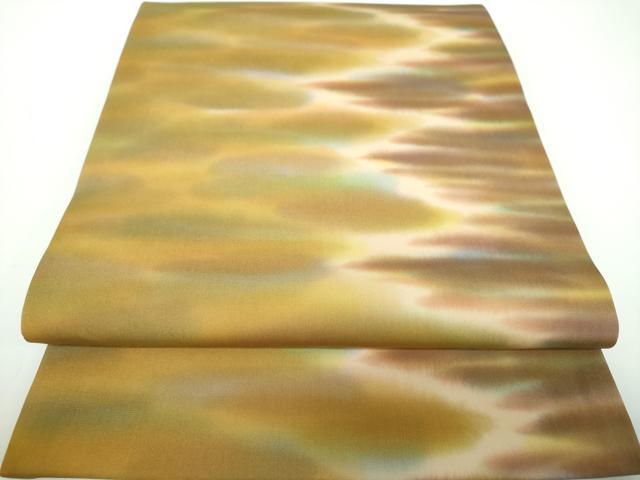 平和屋着物●九寸開き名古屋帯　霞文　正絹　逸品　DAAV6841ps