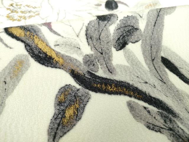 平和屋着物○京友禅作家 山科春宣 九寸名古屋帯 手描き 草花