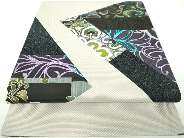 平和屋着物●太鼓柄袋帯　切嵌　花唐草文　正絹　逸品　DAAV6872ps