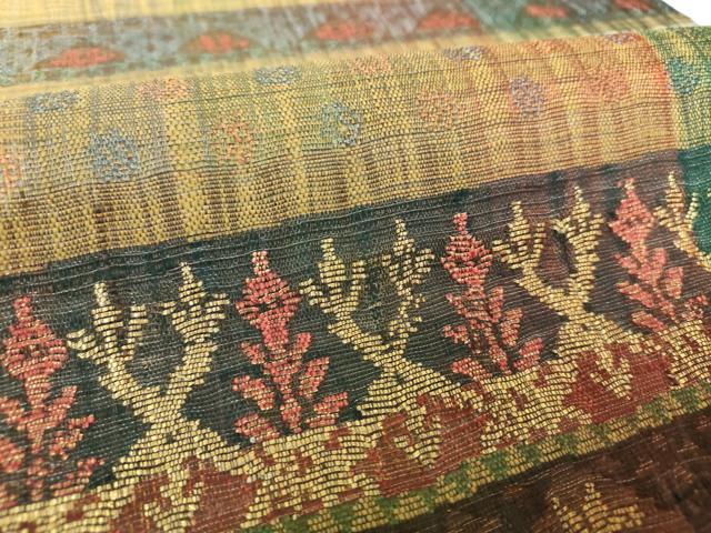 平和屋着物○西陣 老舗 渡文謹製 手織 すくひ 六通柄袋帯