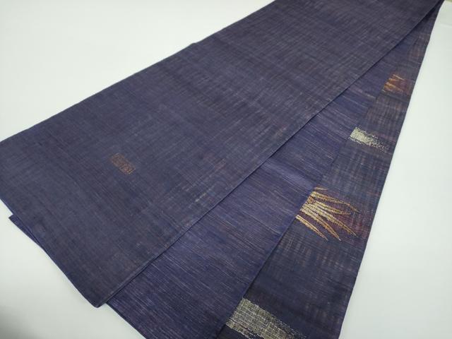 平和屋着物●西陣　老舗　渡文謹製　手織　すくひ　両面　太鼓柄袋帯　草葉文　金銀糸　正絹　逸品　DAAV6946ps 平和屋着物○西陣 老舗 渡文謹製 手織 すくひ 両面 太鼓柄袋帯