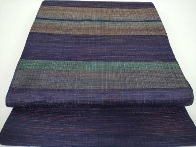 平和屋着物○西陣 老舗 渡文謹製 手織 すくひ 両面 太鼓柄袋帯