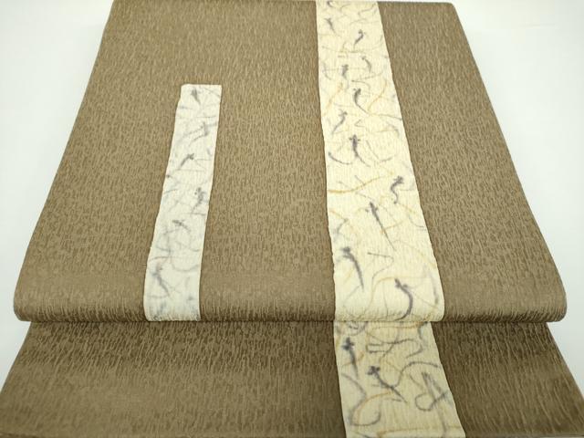 平和屋着物●太鼓柄袋帯　流水文　魚　正絹　逸品　DAAV6953ps