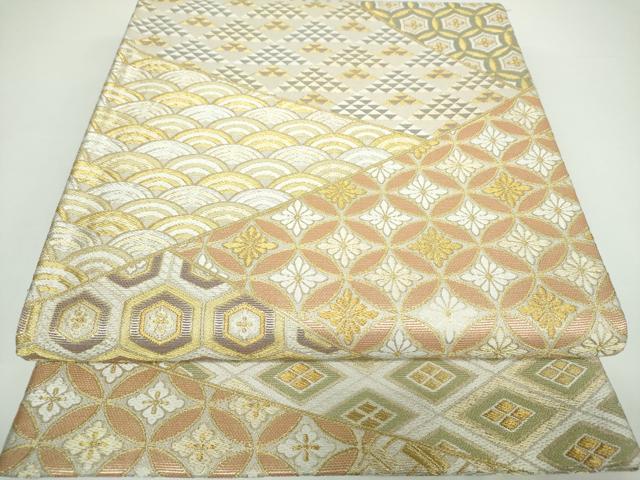 平和屋着物●西陣　六通柄袋帯　唐織　典雅瑞繍紋　金糸　正絹　逸品　DAAV6983ps