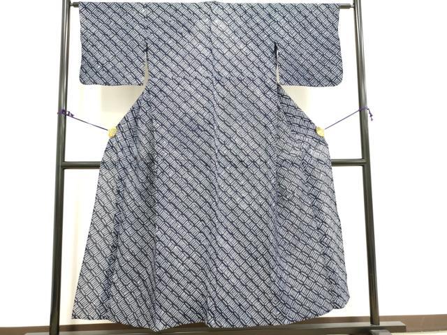 平和屋着物∴夏物　浴衣　有松鳴海絞り　抽象文様　綿　逸品　DAAV7261cd