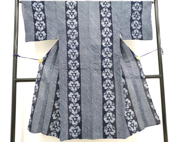 平和屋着物∴夏物　男性　浴衣　有松鳴海絞り　花間道　綿　逸品　DAAV7276cd