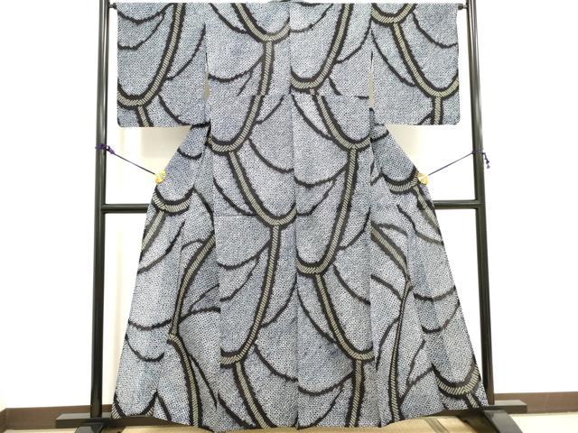 平和屋着物∴夏物　浴衣　有松鳴海絞り　流水文　綿　逸品　DAAV7279cd