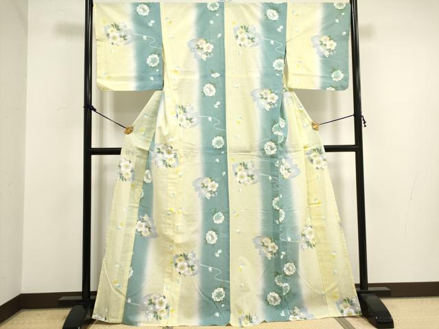 平和屋着物∴夏物　浴衣　舞花文　綿　逸品　DAAV7291cd