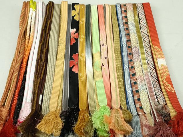 平和屋着物●和装小物　帯締め20本　高麗組　奈良組　冠組　笹浪組　金銀糸　逸品　DAAV8009by