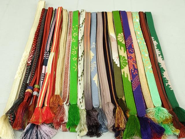 平和屋着物●和装小物　帯締め20本　高麗組　冠組　観世組　笹浪組　あわじ玉　金銀糸　逸品　DAAV8010by