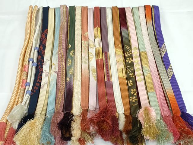 平和屋着物●和装小物　帯締め20本　高麗組　笹浪組　あわじ玉　金銀糸　逸品　DAAV8025by