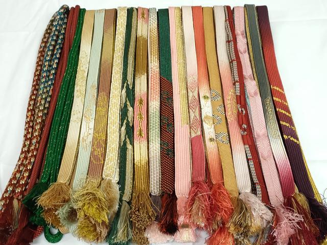 平和屋着物●和装小物　帯締め20本　高麗組　笹浪組　金銀糸　逸品　DAAV8029by