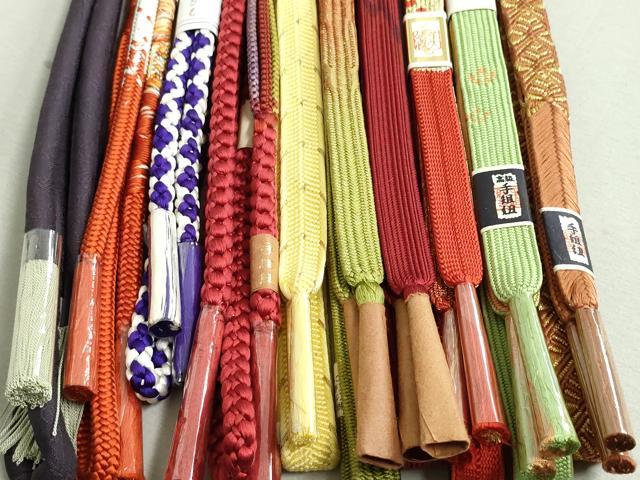 平和屋着物○和装小物 帯締め10本 泥染 高麗組 くみひも 金糸