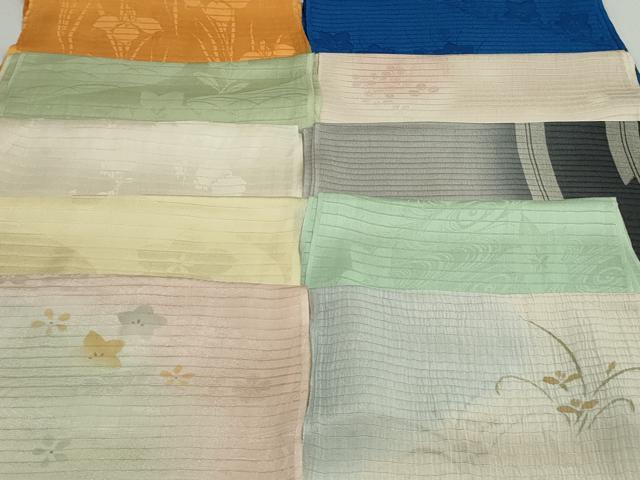 平和屋着物＊夏物　和装小物　帯揚げ10枚　正絹　逸品　DAAV8120by