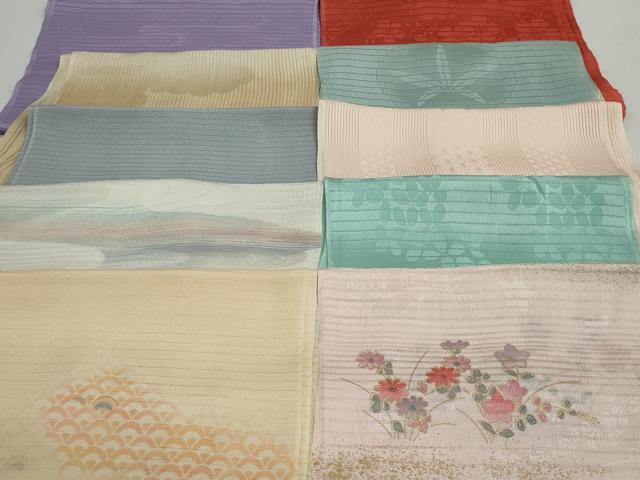 平和屋着物＊夏物　和装小物　帯揚げ10枚　正絹　逸品　DAAV8123by