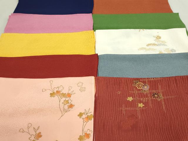 平和屋着物★和装小物　帯揚げ10枚セット　正絹　逸品　DAAV8197by