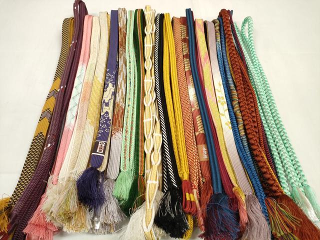 平和屋着物●和装小物　帯締め20本セット　手組紐　高麗組　鎌倉組　角八つ組　金銀糸　未使用品あり　逸品　DAAV8336zzz