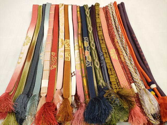 平和屋着物●和装小物　帯締め20本セット　高麗組　八つ組　あわじ玉　小田巻　金糸　逸品　DAAV8338zzz