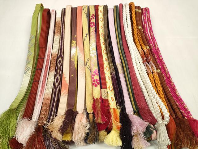 平和屋着物●和装小物　帯締め20本セット　手組紐　高麗組　角八つ組　金銀糸　未使用品あり　逸品　DAAV8340zzz