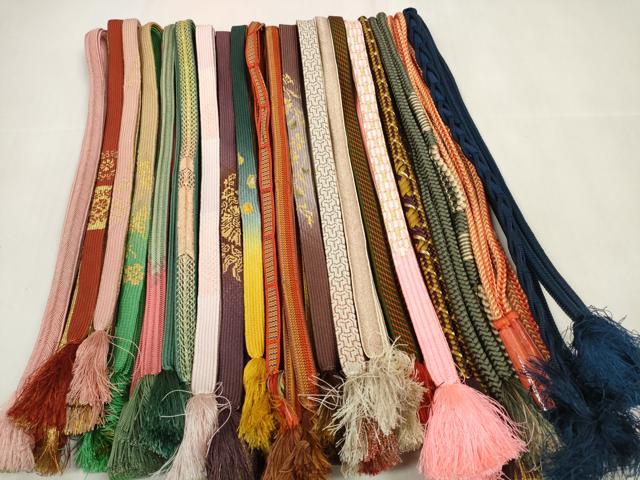 平和屋着物●和装小物　帯締め20本セット　高麗組　金糸　未使用品あり　逸品　DAAV8342zzz