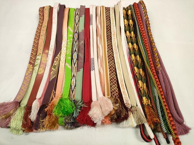 平和屋着物●和装小物　帯締め20本セット　高麗組　金糸　逸品　DAAV8344zzz