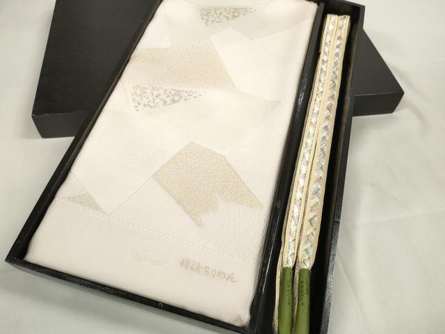 平和屋着物●和装小物　帯締め・帯揚げセット　伝統工芸品　伊賀前沢工房　切嵌　金糸　金銀彩　丹後ちりめん　逸品　未使用　DAAV8386zzz