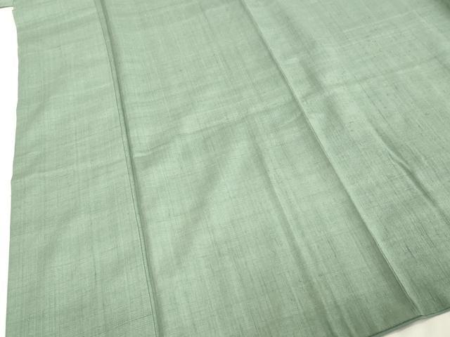 平和屋着物○本場結城紬 重要無形文化財 千草色 正絹 逸品 DAAV8538tw