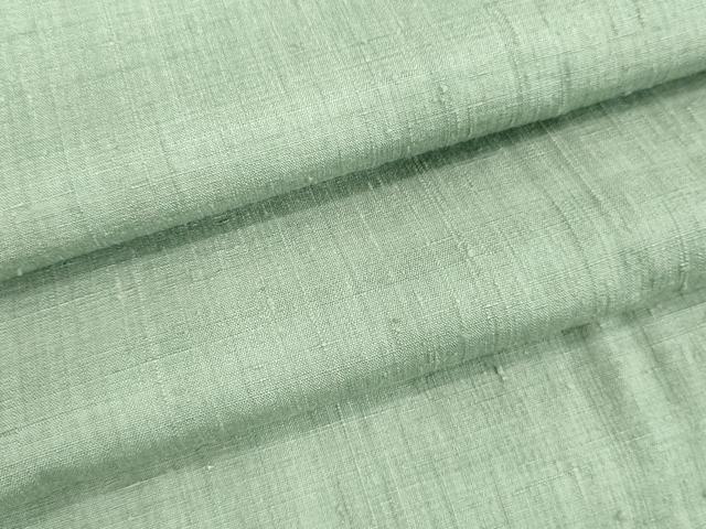 平和屋着物●本場結城紬　重要無形文化財　千草色　正絹　逸品　DAAV8538tw