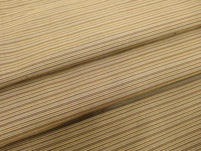 平和屋着物●男性　紬　横段文　正絹　逸品　未使用　DAAV8550tw