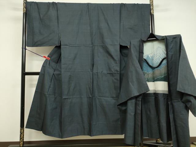 平和屋着物●男性　本場大島紬　アンサンブル　100亀甲　総詰め　正絹　逸品　DAAV8557tw