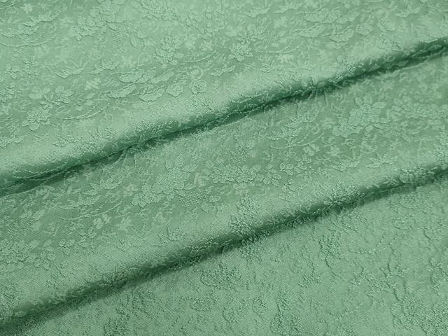 平和屋着物●上質な色無地　草花地紋　青磁色　正絹　逸品　DAAV8572tw