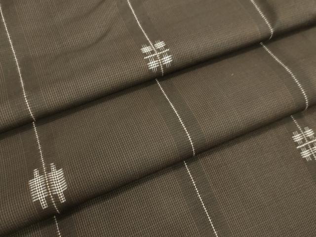 平和屋着物●本場大島紬　9マルキ　変わり間道　正絹　逸品　DAAV8594tw