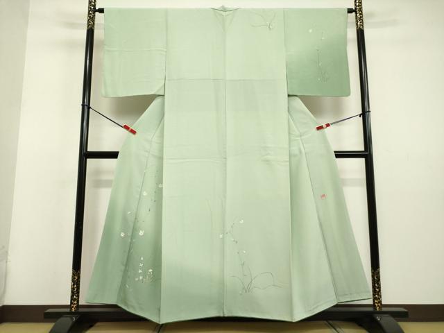 平和屋着物●訪問着　作家物　草花文　暈し染め　正絹　逸品　DAAV8623tw