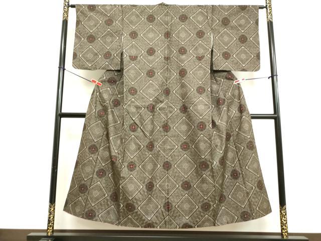 平和屋着物▽上質な小紋　単衣　舞花文　正絹　逸品　DAAV5327az 平和屋着物▽上質な小紋 単衣 舞花文 正絹 逸品 DAAV5327az