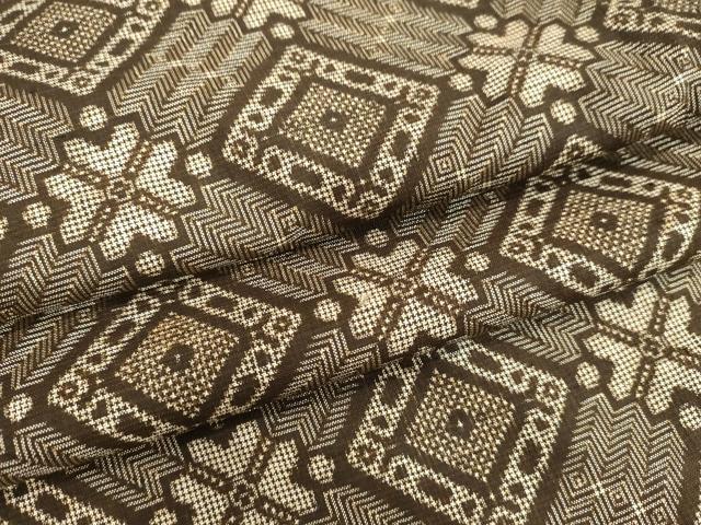 平和屋着物●本場大島紬　龍郷絣　花菱文　正絹　逸品　DAAV8652tw