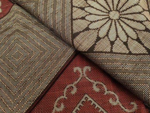 平和屋着物●本場大島紬　龍郷絣　花菱文　正絹　逸品　DAAV8653tw