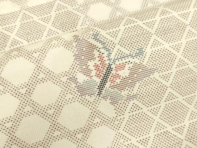 平和屋本店□極上 本場大島紬 白大島 9マルキ 粋泥 千鳥 福原特製