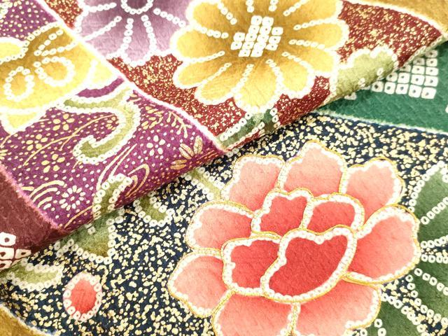 平和屋着物○豪華振袖 駒刺繍 花唐草文 金彩 正絹 逸品 DAAV8727tw